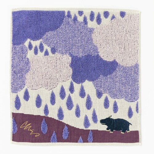 楠橋紋織(Kusubashi Mon Ori) morita MiW ガーゼパイルハンカチ カバ パープル A-66644-86-PAP 25×25cm 本体サイズ:約25×25cm 素材・材質:綿100% 原産国:中国 ■挿絵画家森田Mi...
