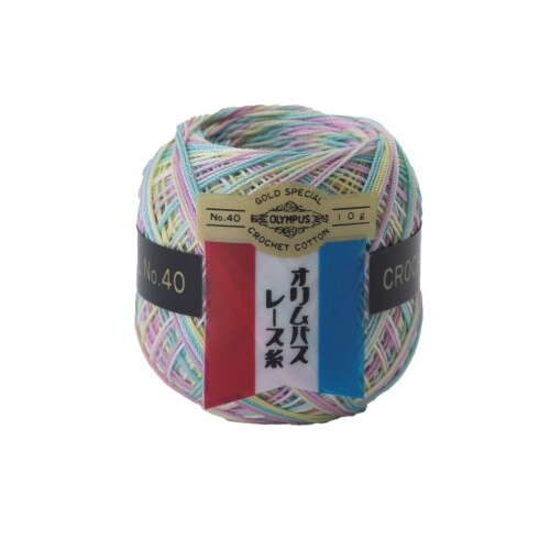 オリムパス製絲 金票 ミックス レース糸 #40 Col.M5 マルチ系 10g 約89m 素材:綿100% 対応の針:レース針6~8号 サイズ:約89m 最高級エジプト綿使用。繊細で美しい作品をおつくりになりたい方に最適なレース糸。 本体...