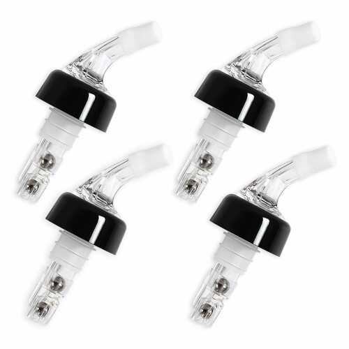 INIBUD 定量 ポーラー ポアラー 30ml ウイスキー ワイン カクテル ボトル 1オンス 4個セット 30ml定量ポーラー4個セットです、つけ方も差し込むだけで簡単に使えます。 ボトル結合部にはシリコン素材を採用していますので、ほと...