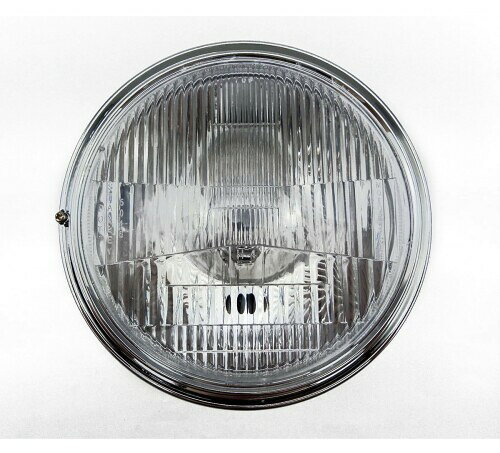 TASWK 7 "クルーザー用チョッパーボウバー用オートバイヘッドライトカスタムCB400 VTEC1 2 3ヘッドランプ 材質:ABSプラスチックハウジング+ PCレンズ+ハロゲンバルブ サイズ:直径:18cm; 長さ(取り付けスロット間...