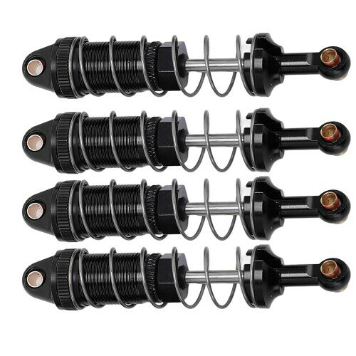 ?4本セット アルミオイルダンパー 油圧式高反発ショック メイズMN128 MN86 G500専用設計 1/12スケールRCカー用 オフロード衝撃吸収 耐泥水構造 ショックアブソーバー交換セット (Tiカラー) 【対応車種】このRCカー用シ...