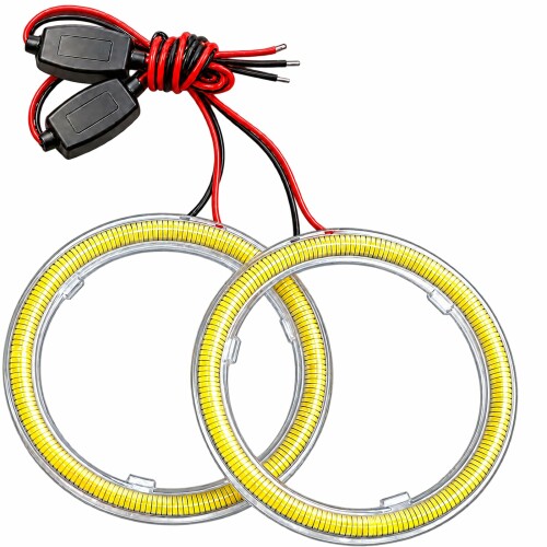 YongMing COB イカリング ホワイト led ヘッドライト フォグランプ 60MM 39連 拡散カバー 安定器付き 2個 タイプ:イカリング 60mm 39連　発光色:ホワイト サイズ:外径約64mm　内径約48mm ランプの背面...