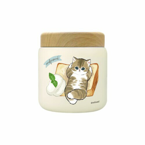 mofusand 真空二重 ステンレス スープポット 300ml ランチジャー 保温保冷 通勤 通学 かわいい ねこ 猫 53-2155 真空二重構造の保温保冷ステンレス製スープポットです。木目調の蓋になってより可愛らしくなりました。 丁度...