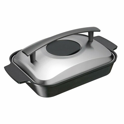 オークス レイエ Leye グリルパン IH ガス火 対応 日本製 魚 焼き 煙が少ない 波型プレート ふっ素コーティング レシピ 専用水差し 付き LES3230 IHやガスなどの様々な熱源に対応 ※海外製IHクッキングヒーターでは使用で...