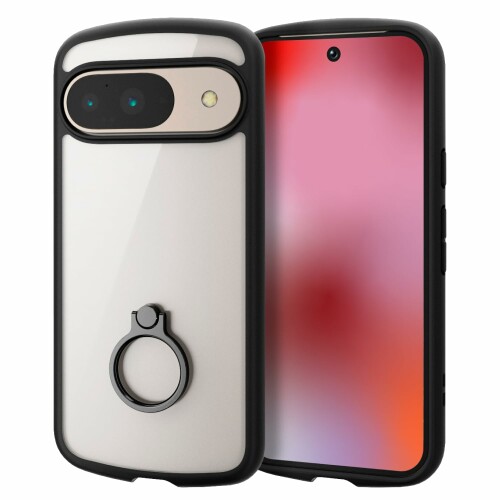 エレコム Google Pixel 9 / 9 pro ケース ハイブリッド カバー 衝撃吸収 軽量 薄型 カメラレンズ保護設計 リング付 スタンド機能付 ストラップホールシート付 TOUGH SLIM LITE ブラック PM-P242T...