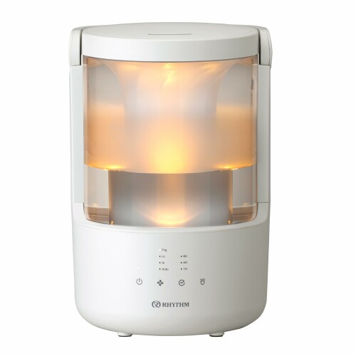 リズム(RHYTHM) 加湿器 超音波式 2025 アロマ対応 お手入れ簡単 タンク乾燥機能 付き 7畳対応 タンク容量 2L 18時間連続加湿 (MIST 250) ライトグレー 9YYA64RH08 サイズ:高さ38.5×幅19.2×奥...