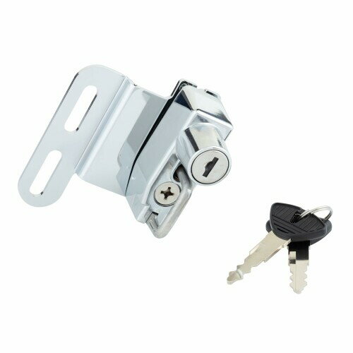 キジマ(Kijima) バイクパーツ ヘルメットロック ホルダー スチール製 盗難防止 ハーレー純正シーシーバーサイドプレート横装着 クロームメッキ HD-05138 適合車種:[HARLEY](シシーバープレート取付) 適合車種:[HAR...