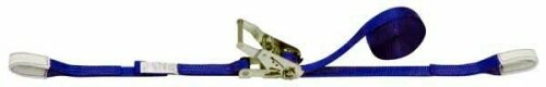 JSH ベルト荷締機 JNPR100L ベルト幅:25mm ベルト長:巻取4m ベルト長:固定0.5m 使用荷重:200kg 破断荷重:1000kg 端末:シボリ縫製 材質:ポリエステル、鋼 荷物の固定が誰にでも簡単に出来るラチェット式荷締...