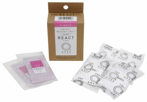 桂屋ファイングッズ みや古染 技法用染料 REACT リアクト パールピンク 品番: 仕様:みやこ染 技法用染料 色・柄:パールピンク 内容:粉末染料 5g×2包、定着剤10g×4包 適する素材:綿・麻・レーヨン等の植物繊維 手描き染めや刷...