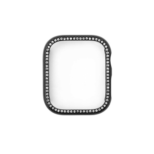 WEARPLANET ラインストーンケース for Apple Watch 41mm ブラック 【対応デバイス】Apple Watch 41mm(Series7) 【様々なシーンに馴染むデザイン】ラインストーン自体に上品さがあり、オンオフ問...