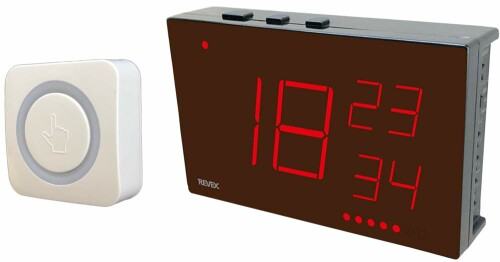 リーベックス(Revex) ワイヤレス チャイム インターホン XPNシリーズ 送受信機セット 防雨型押しボタン 増設用 呼び出しチャイム ナンバー表示 飲食店 病院 介護 XPN1910E サイズ(約):送信機/7×7×2.7cm (取付...