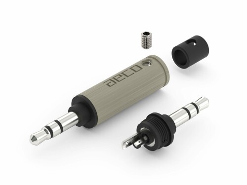 aeco TRS Plug 3.5mm Stereo AT3-1331S, 1pcs/1set, Silver Plating, Vacuum bag Made by CNC lathing as one shape. shell can ...