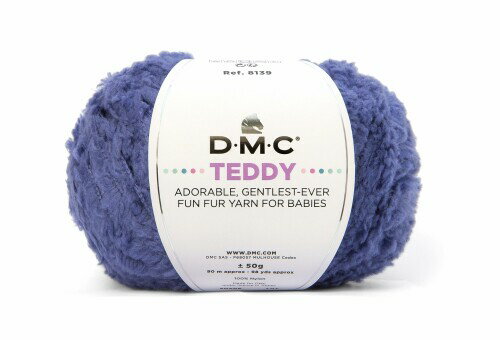 DMC ファーヤーン TEDDY テディ 並太 90m 50g玉 #316 ブルー系 8139 TEDDY(テディ)は落ち着いたパステルカラーで柔らかく、テディベアのような質感のナイロン100%のファーヤーンです。 入数:1玉約90m/約5...