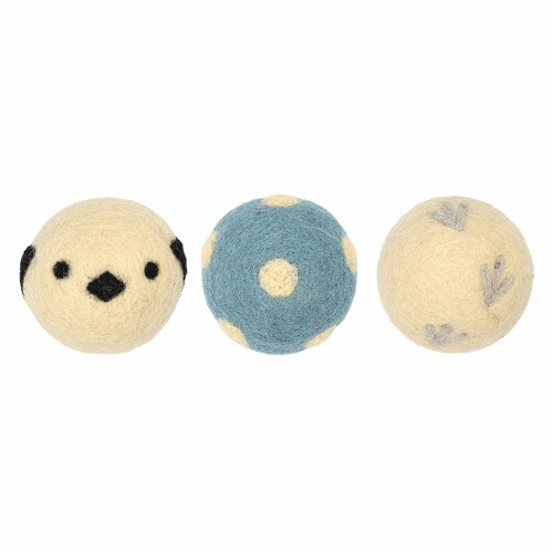 ウールドライヤーボール シマエナガ(3個セット) 【サイズ(約)】[ファイ]6cm 【原産国】ネパール 商品紹介 北の妖精シマエナガのかわいいフェルトボール。乾燥時間を短縮してくれるエコなアイテム♪ 乾燥機に洗濯物と一緒に入れるだけで、ふん...