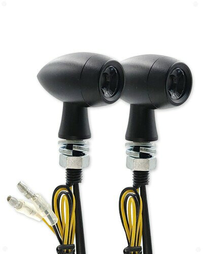 BAR AUTOTECH LED バイク ウインカー 砲弾型 アルミニウム合金 超小型 Eマーク 防水 マイクロミニ 方向指示器 ターンライト 汎用 高輝度 【仕様】56.5 x 35 x 19.9 mm / コード長さ: 375 mm /...