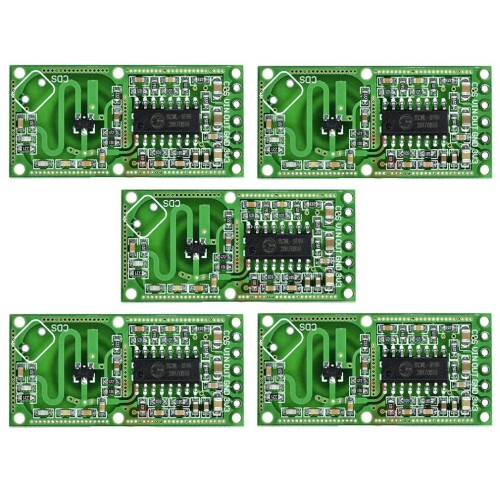 Hailege 5個セット RCWL-0516 RCWL 0516マイクロ波レーダーセンサー人間センサーボディセンサーモジュール誘導スイッチモジュール出力3.3V 伝送信号処理制御チップRCWL-9196 RCWL-0516 RCWL051...