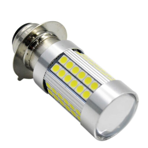 Ruiandsion H6M P15D LEDヘッドライト 12V Hi/Lo 切替 3030 66SMD 6000Kホワイト 二輪車前照灯 (1個入り) 1.パッケージ内容:1個H6M 12Vスーパーブライト3030 66SMDチップセッ...
