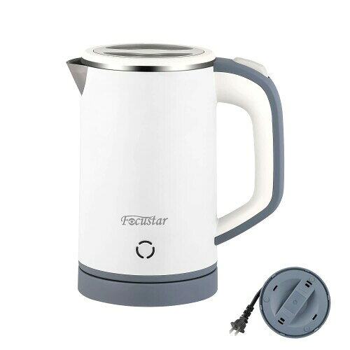 Focustar 電気ケトル 小型 0.8L 湯沸かしケトル 電気ポット 快速沸騰 沸騰後自動OFF 空焚き防止 蓋取り外し可能 お手入れ簡単 一人用 【0.8L容量】Focustar電気ケトルは容量が0.8Lなので家族キャンプの時コーヒー...