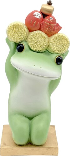 ダイカイ コポー ガーデン 縁起物を抱えたカエル 8.6×6.5×19.5cm 73720 グリーン サイズ:8.6×6.5×19.5cm 材質:ポリレジン まるで絵本から飛び出てきたような魅力的でキュートなカエルのCopeauとなかまたち...
