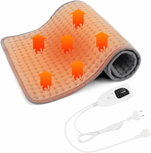 DEWEL ホットマット 冷え性対策 ミニ ホットカーペット 電気カーペット 椅子 足元 冷え性対策 タイマー機能付き 電気マット 足元暖房 6段階温度調節 数秒瞬間発熱 過熱保護 丸洗い可能 軽量便利 省エネダイニング オフィス 日本語説...