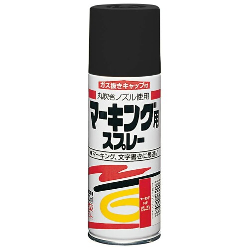 ニッペ ペンキ スプレー マーキング用スプレー 300ml マーキングブラック ラッカー つやあり 屋外 日本製 4976124263101 容量:300ML 色:マーキングブラック 塗り面積(2回塗り):鉄0.7~1.1m2・木0.4~0...