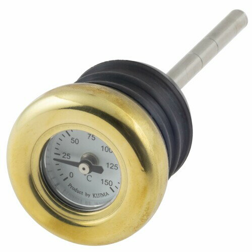 キジマ(Kijima) バイクパーツ ディップスティック油温計 ソフテイル('00-'15) ブラスベゼル HD-04122 適合車種:【ハーレー】ソフテイル (2000~2017年)( ※FXCW/C/FXSBを除く) ブラスベゼル 摂氏...