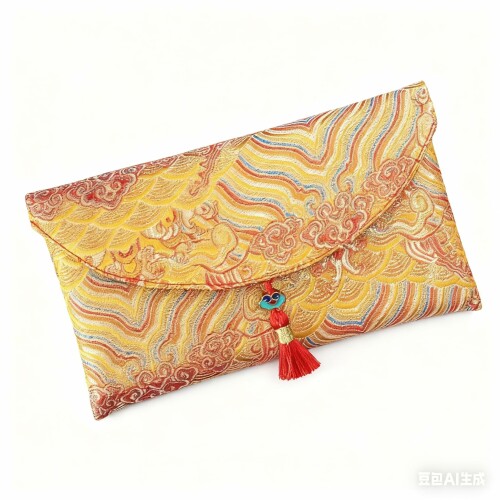 LQHZC 慶弔両用 ふくさ 袱紗 マグネット留め 刺繍入り 祥雲モチーフ ちりめん風布地 ふくさ香典袋 結婚式 お葬式 香典祝儀袋 数珠袋 18×10.5cm (ターメリック) 【慶弔両用で便利】金封ふくさ 慶弔両用 結婚式、ご祝儀袋、 ...