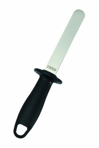 パール金属 包丁研ぎ ダイヤモンド グリップ シャープナー ツバ付き ファインケア CC-1515 製品サイズ:(約)全長21.5×幅5×高さ3.5cm 製品重量:(約)0.05kg 素材・材質:研ぎ部/鉄(ダイヤモンドめっき)(中砥100...