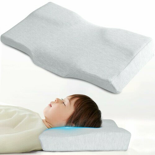 MyeFoam 子供枕 低反発 まくら 頚椎カーブ設計 仰向き 横向き プレゼント 洗える 寝具 子供部屋 男女兼用 寸法57*30cm 【頚椎カーブ設計】肩と肩口のカーブにフィットするアーチ型形状で頭をのせるだけで成長中の子供は自然な身体...