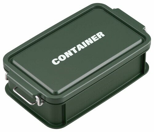 OSK(オーエスケー) 弁当箱 CONTAINER コンテナランチボックス 仕切付 グリーン 750ml 日本製 食洗機 電子レンジ対応 汚れにくい 抗菌 2点ロック パッキン付き 汁漏れ防止 おしゃれ かわいい 小物入れ 男女兼用 子供用...