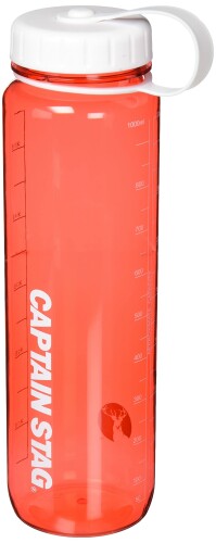 キャプテンスタッグ(CAPTAIN STAG) 水筒 スポーツボトル ウォーターボトル 1000ml 直飲み ライス目盛り付き 6合 レッド UE-3398 製品サイズ(約):78×105×高さ265mm 実容量:1L 精米(約):6合 材...