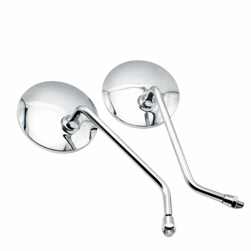 Lounge Lizards バイク ミラー 正ネジ 8mm 左右セット 汎用 凸レンズ 見やすい メッキ 丸型 ラウンド カブ ホンダ スズキ等 原付 補修用に 8mm正ネジ 商品コード34081944983商品名Lounge Lizar...