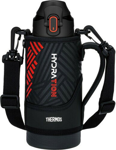 サーモス 水筒 真空断熱スポーツボトル 800ml ブラックオレンジ 保冷専用 子供用 ポーチ付き 肩に優しいストラップ FJS-800F BKOR 一気に素早く水分補給! ゴクゴク飲める飲み口採用。ポーチにすべりにくいグリップサポート付き...