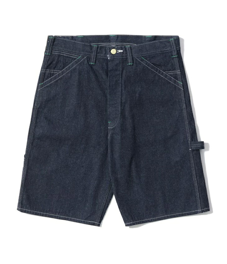 Lot No. SC52565 / 11oz. BLUE DENIM WORK SHORTS 経糸をロープ染色したインディゴ糸、緯糸をグレー糸でシャトル織機を用いて織り上げた11オンスのブルーデニムワークショーツ。袋地は底部分が通常の部分よ...