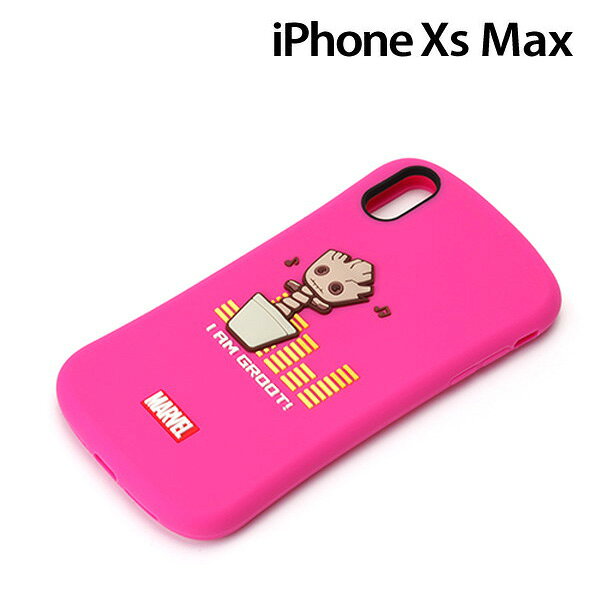 (C)MARVEL グルートのデザインのiPhone XS Max用シリコンケースです。 MIL規格（MIL-STD-810G)の3項目、落下、振動に準拠した試験をクリアした、耐衝撃＆耐振動設計。 滑らかな手触りで、くびれが持ちやすいラウン...