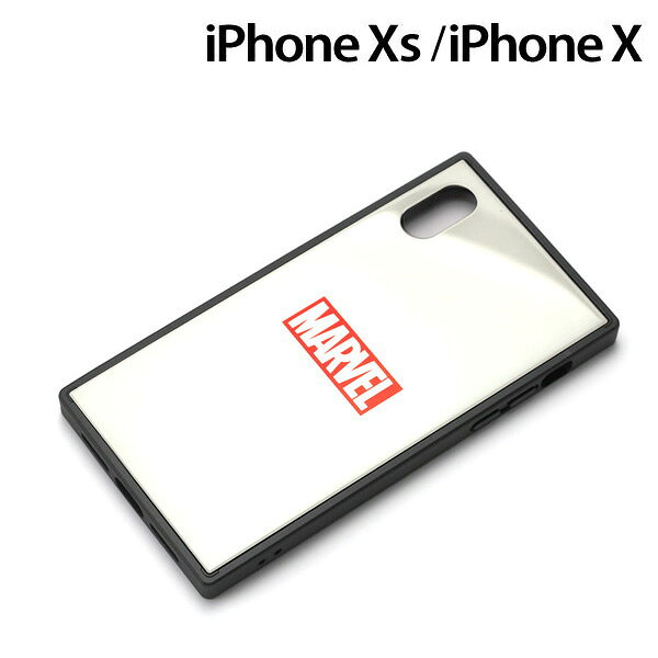 (C)MARVEL 『MARVEL』ロゴデザインのiPhone XS/X用 ガラスハイブリッドケースです。 ガラスの光沢とTPUの一体感が美しいハイブリッド設計。 背面にはキズに強い高硬度9Hガラスを採用、ケースの四隅はエアークッションを採...