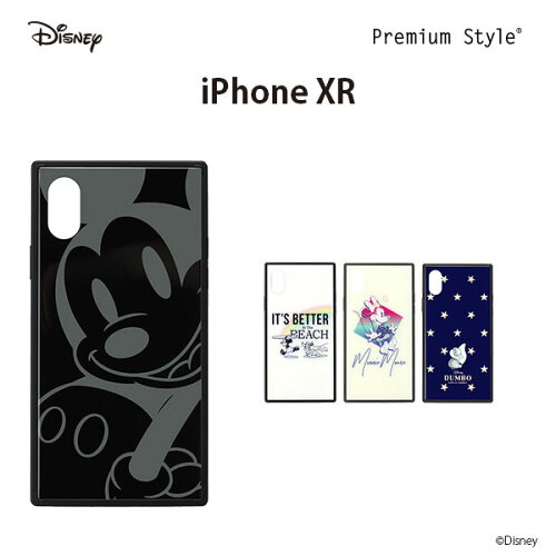 (C)DISNEY ディズニーキャラクターデザインのiPhone XR用 ガラスハイブリッドケースです。 ガラスの光沢とTPUの一体感が美しいハイブリッド設計。 背面にはキズに強い高硬度9Hガラスを採用、ケースの四隅はエアークッションを採用...