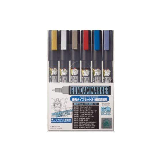GMS126 ガンダムマーカー細先タイプセット2 GSIクレオス ガンダムマーカー ※追跡可能メール便 ※大変申し訳ございませんが現在、【北海道、沖縄は配送不可】となっております。 ※　画像はイメージです。細部塗装に便利な細先タイプセットの...
