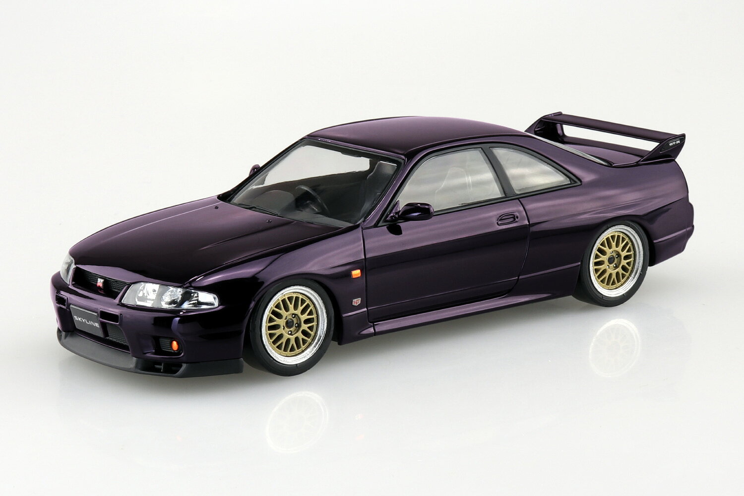 No.21CU-MP 1/32 ニッサン R33スカイラインGT-R カスタムホイール ミッドナイトパープル アオシマ 楽プラ スナップキット プラモデル ※大変申し訳ございませんが現在、【北海道、沖縄は配送不可】となっております。 ※ 画...