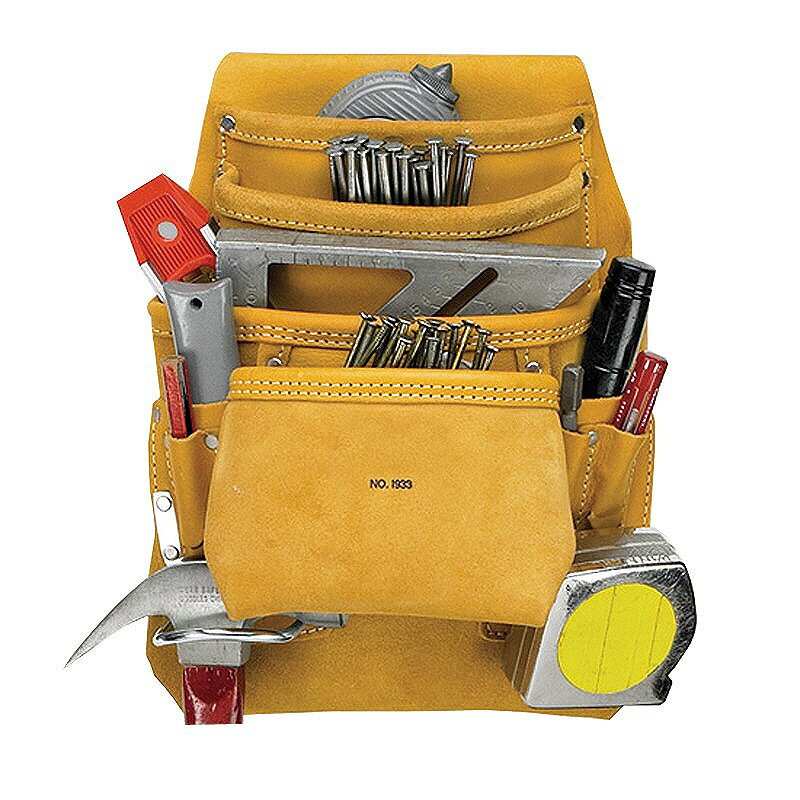商品内容 商品名 KUNY'S クニーズ API933 腰袋片側 76×254×330mm 工具入れ 状態 新品未使用 内容 商品説明： ・10個のポケット（大2、中2、小6）は収納力抜群。小はペン、プライヤーに最適。 ・金属製メジャー用ク...
