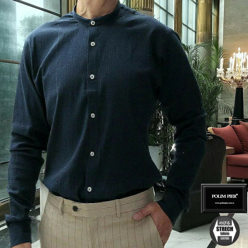 メール便の詳細はこちら でご確認下さい。 【POLIM-PIER】ポリンピア 綿素材で清涼感のあるシアサッカー長袖シャツです。 作りが小さいので実寸サイズをご確認下さい。 【ヨーロッパサイズ】 【実寸】画像ご参照ください 【素材】コットン9...