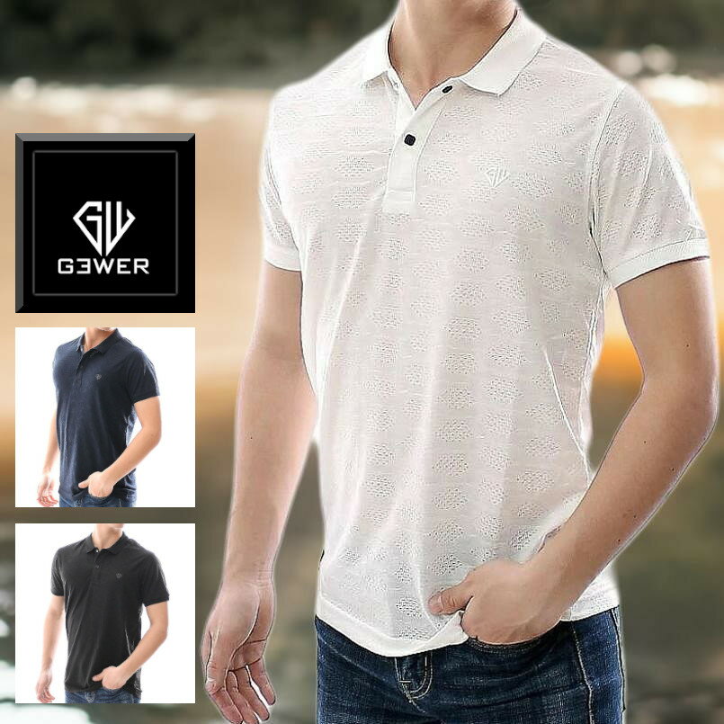 ●メール便可能です。 メール便の詳細はこちら でご確認下さい。 【GEWER】 薄地のニットポロシャツ。透かし柄です。 胸にワンポイント。 【ヨーロッパサイズ】 ※実寸サイズは↓を参考にして下さい 【素材】ポリエステル100% 【原産国】T...