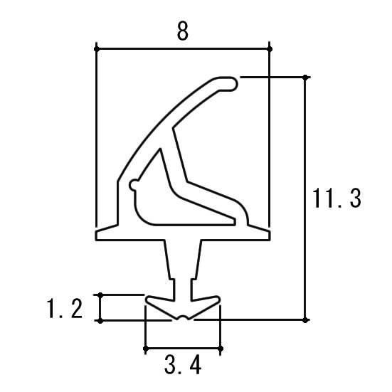 【商品色】 NA 【内容】 気密材 5メートル1巻 【対象商品】 ノルディN 外開き窓（2001年廃止） ノルディR・アルペンPL 開き窓系（2014年廃止） 上記商品の枠・障子の気密材になります エクセルシャノンOEM商品三協アルミの補修...