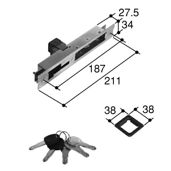 【商品色】 BK(ダークブラウン) KC(ブラック) 【内容】 召し合わせ錠 外側用 シリンダー付き 【対象商品】 三協アルミ玄関引き戸 4枚建用 季更断熱（2005年廃止） 玄関引き戸 はるか（2006年廃止） 和彩玄関引戸（2005年廃...