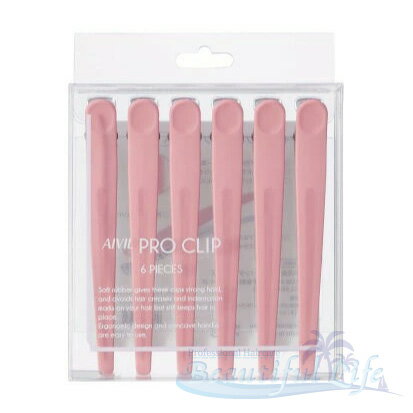 商品名 アイビル プロクリップ 6本入り 商品説明 AIVIL PRO CLIP カチッと止まる！しっかり止まる！ 外れない ズレない ヘアクリップ ・強いグリップ力のソフトラバー素材 ・ウェットでもドライでもしっかりホールド ・挟んでもク...