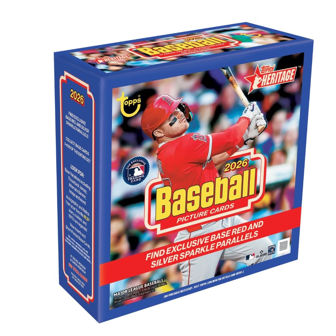 ブランド:Toppsアメリカ製。工場で密封。メガボックス。1パックにカード8枚、1箱17パック。レッドとシルバーのスパークルパラレルを探しましょう。 2026年のToppsヘリテージベースボールで1977年のスピリットを祝いましょう。 今年...