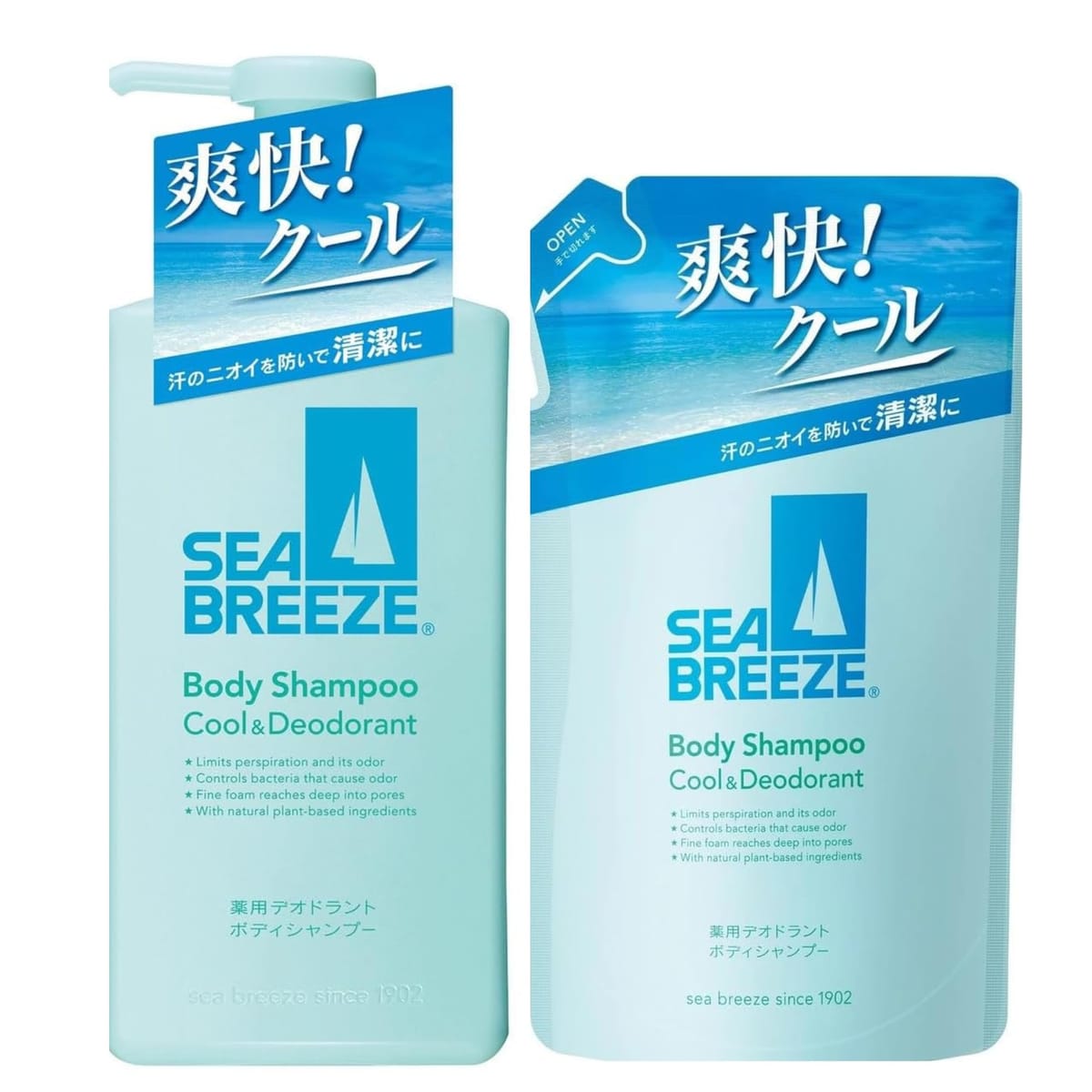 シーブリーズ ボディシャンプー クール＆デオドラント 汗やニオイが気になる季節に、すっきり爽快リセット。 シーブリーズ ボディシャンプー クール＆デオドラントfは、強力なクール成分とデオドラント成分で、洗うたびに全身をリフレッシュさせるボデ...