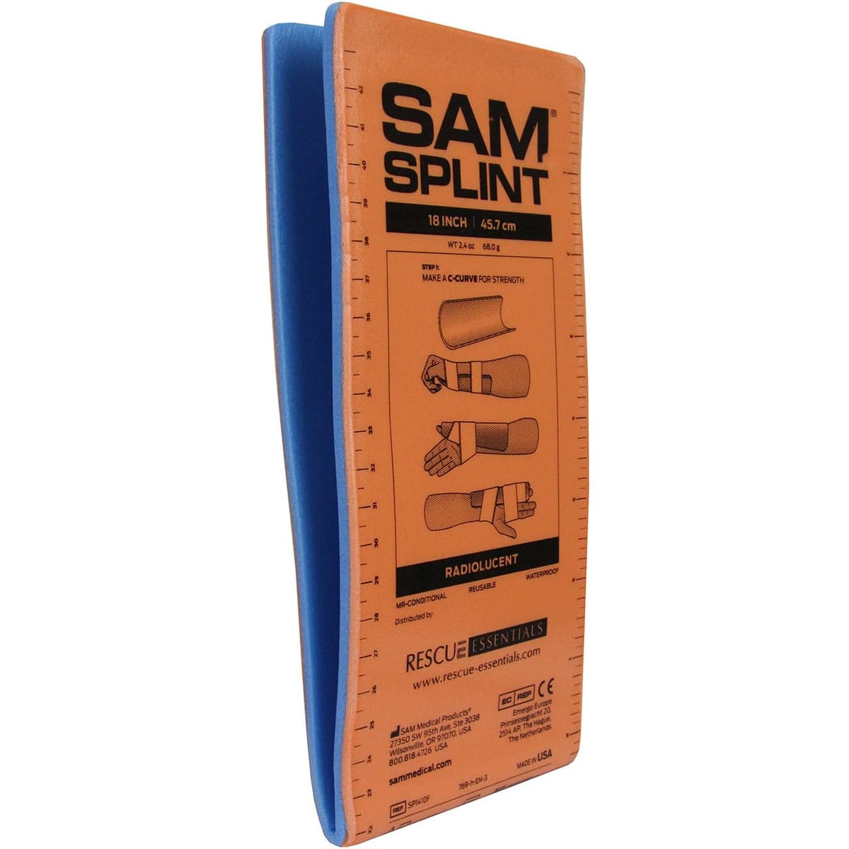 SAM Junior/18インチは、SAM Splintモデルと同じ軽さ、強度、放射能を提供します。 *** この商品は海外出荷できません。 オリジナルのオレンジ&ブルー、または軍用グレーで低視認性に優れています。 SAM Splint、別...