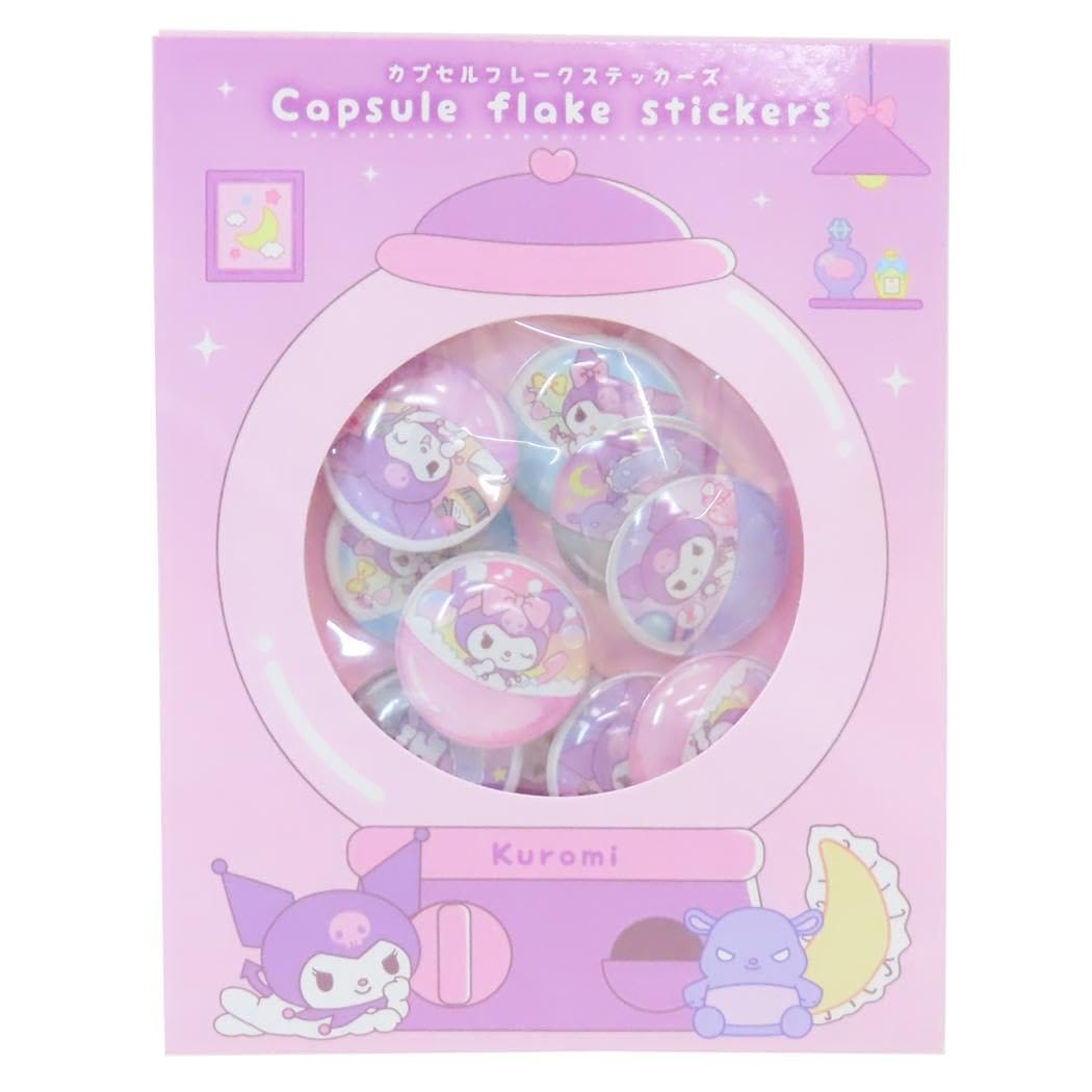 かわいいサンリオキャラクターズのカプセルフレークステッカーズ です。カプセルの中にぎゅっと詰まってかわいい！デザイン/デコレーション/飾り/手帳/ステッカーおしゃれ シール デザイン 文具 文房具 新入学 新学期