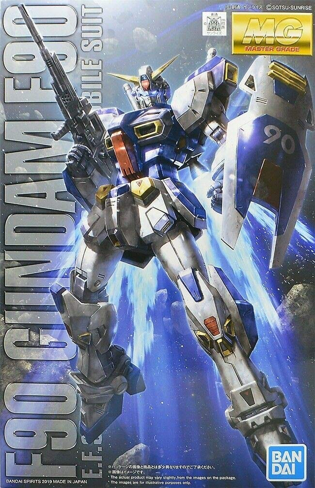 BANDAI の MG ガンダム F90 です。1/100サイズのプラモデルです。組み立てが必要です。　